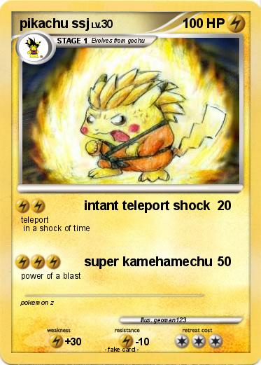 Pokémon pikachu ssj 8 8 - intant teleport shock - My Pokemon Card