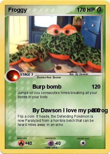 Pokémon Froggy 50 50 - Burp bomb - My Pokemon Card