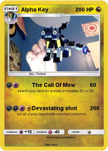 Pokémon Alpha Key 1 1 - The Call Of Mew - My Pokemon Card