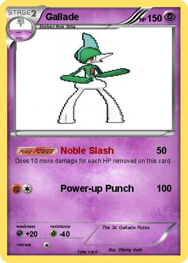 Pokémon Gallade 291 291 - Noble Slash - My Pokemon Card