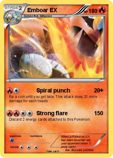 Pokémon Emboar EX 104 104 - Spiral punch - My Pokemon Card