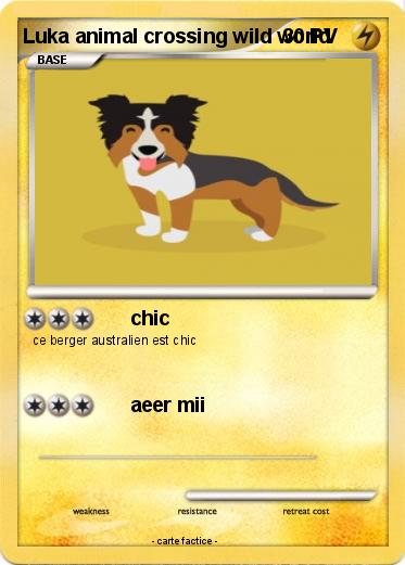 Pokémon Luka animal crossing wild world - chic - Ma carte Pokémon