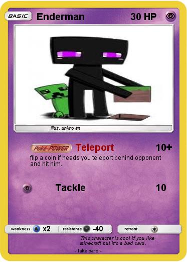 Pokémon Enderman 1698 1698 - Teleport - My Pokemon Card