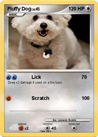 Pokémon Fluffy Dog 4 4 - Lick - My Pokemon Card