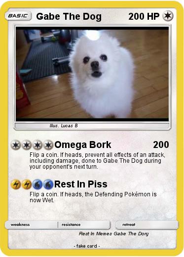 Pokémon Gabe The Dog 74 74 - Omega Bork - My Pokemon Card