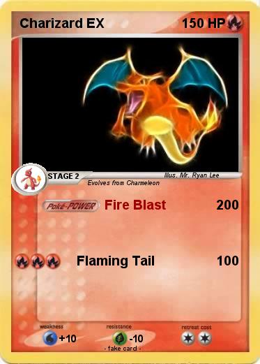 Pokémon Charizard EX 887 887 - Fire Blast - My Pokemon Card