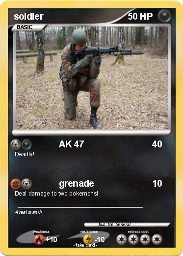 Pokémon soldier 232 232 - AK 47 - My Pokemon Card