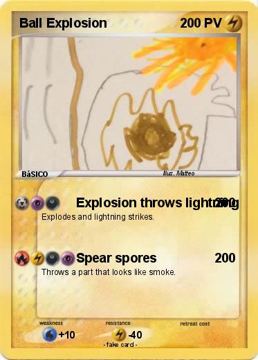 Pokémon Ball Explosion - Explosion throws lightning - Mi carta pokémon