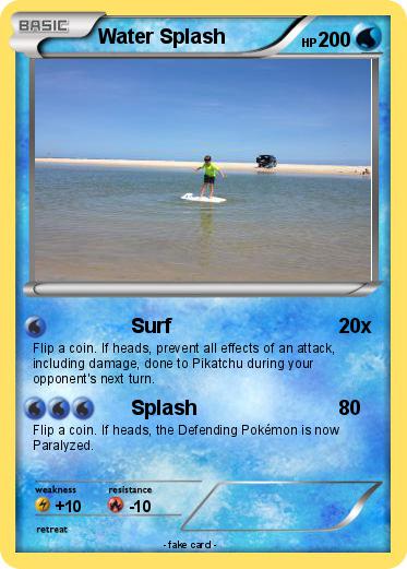 Pokémon Water Splash 5 5 - Surf - My Pokemon Card
