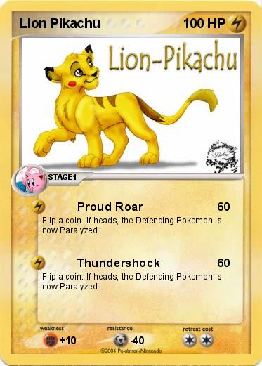 Pokémon Lion Pikachu 2 2 - Proud Roar - My Pokemon Card
