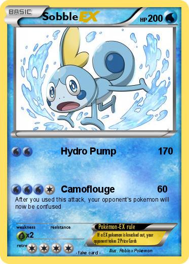 Pokémon Sobble 62 62 - Hydro Pump 170 - My Pokemon Card