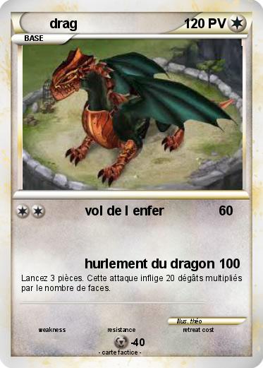 Pokémon drag 58 58 - vol de l enfer - Ma carte Pokémon
