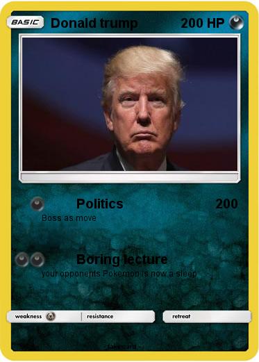 Pokémon Donald trump 3955 3955 - Politics - My Pokemon Card