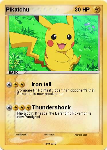 Pokémon Pikatchu 287 287 - Iron tail - My Pokemon Card