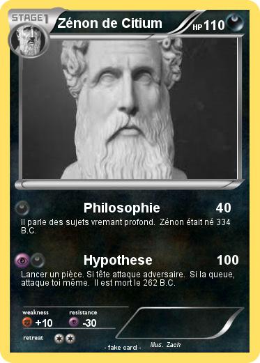 Pokémon Zenon de Citium - Philosophie - My Pokemon Card