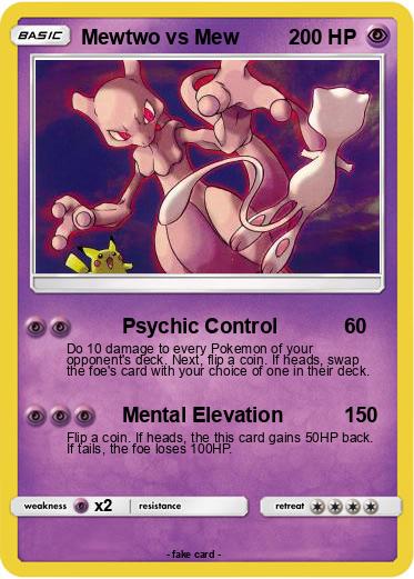 Pokémon Mewtwo vs Mew 11 11 - Psychic Control - My Pokemon Card
