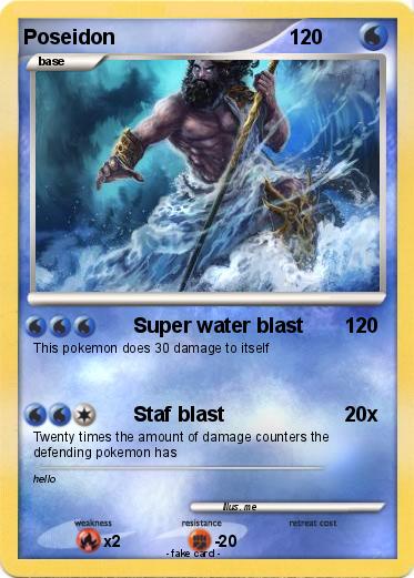 Pokémon Poseidon 947 947 - Super water blast - My Pokemon Card