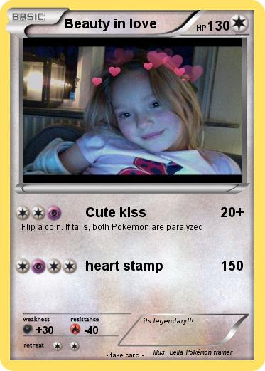 Pokémon Beauty in love - Cute kiss - My Pokemon Card