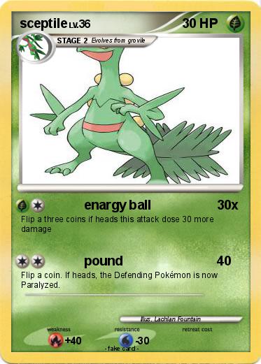 Pokémon sceptile 451 451 - enargy ball - My Pokemon Card