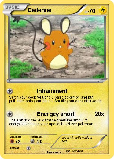 Pokémon Dedenne 148 148 - Intrainment - My Pokemon Card