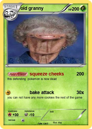 Pokémon old granny 15 15 - squeeze cheeks - My Pokemon Card