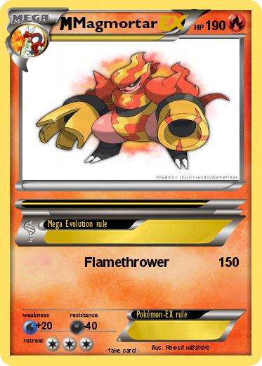 Pokémon Magmortar 287 287 - Flamethrower - My Pokemon Card