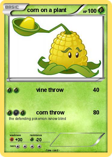 Pokémon corn on a plant - vine throw - My Pokemon Card