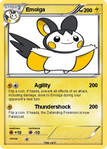 Pokémon Emolga 399 399 - Agility - My Pokemon Card