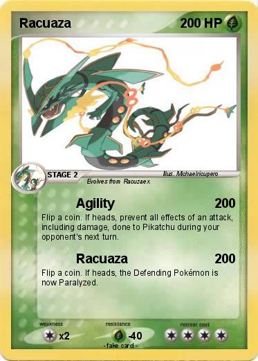 Pokémon Racuaza 3 3 - Agility - My Pokemon Card