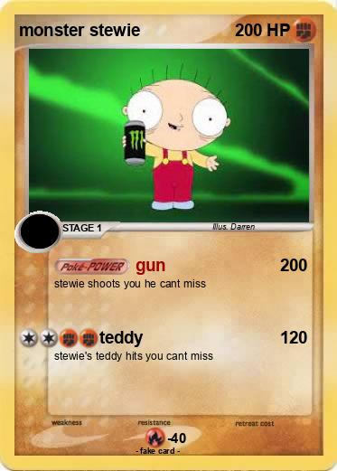 Pokémon monster stewie 2 2 - gun - My Pokemon Card