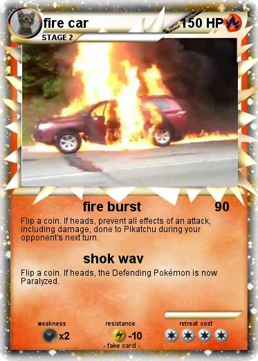 Pokémon fire car 11 11 - fire burst - My Pokemon Card