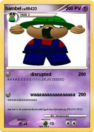Pokémon bambel - disrupted - Mi carta pokémon