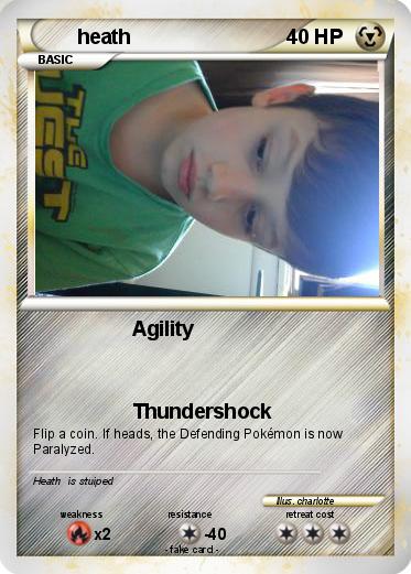 Pokémon heath 41 41 - Agility - My Pokemon Card