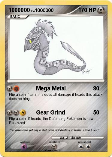 Pokémon 1000000 7 7 - Mega Metal - My Pokemon Card
