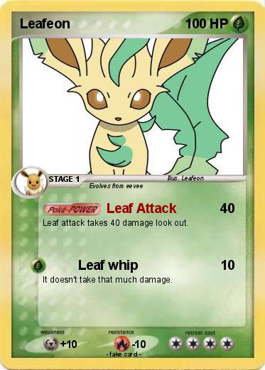 Pokémon Leafeon 609 609 - Leaf Attack - My Pokemon Card