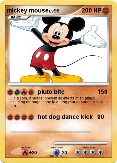 Pokémon mickey mouse 289 289 - pluto bite - My Pokemon Card