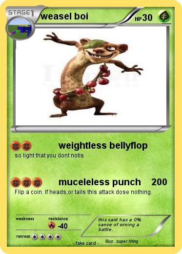 Pokémon weasel boi - weightless bellyflop - My Pokemon Card