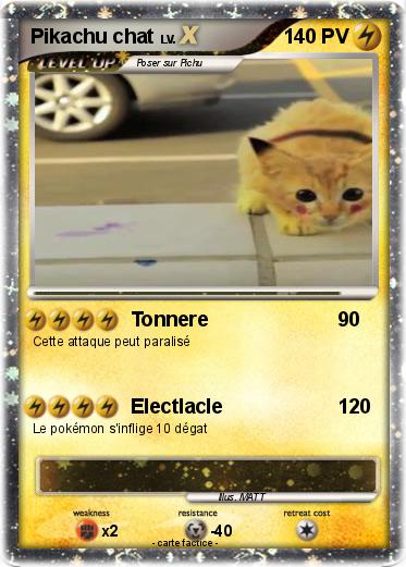 Pokémon Pikachu chat 6 6 - Tonnere - Ma carte Pokémon