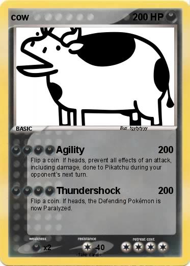 Pokémon cow 669 669 - Agility - My Pokemon Card