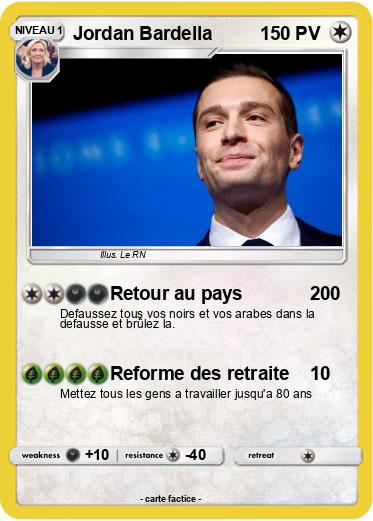 Pokémon Jordan Bardella 4 4 - Retour au pays - Ma carte Pokémon