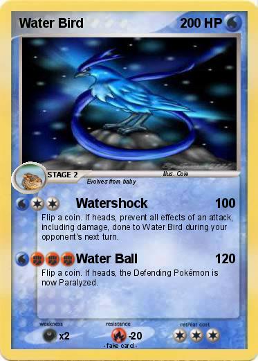 Pokémon Water Bird 7 7 - Watershock - My Pokemon Card