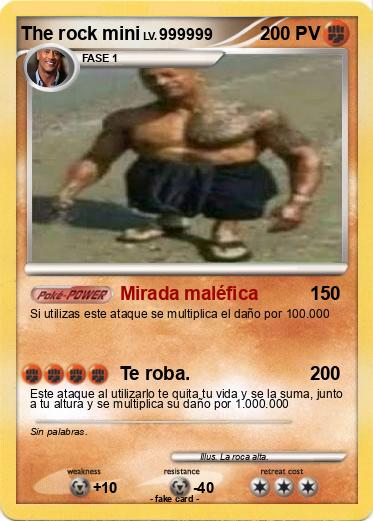Pokémon The rock mini - Mirada maléfica - Mi carta pokémon