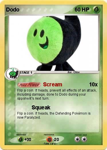 Pokémon Dodo 286 286 - Scream - My Pokemon Card