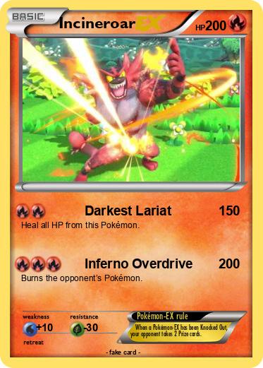 Pokémon Incineroar 228 228 - Darkest Lariat - My Pokemon Card