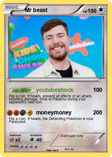 Pokémon Mr beast 407 407 - youtubeshock - My Pokemon Card