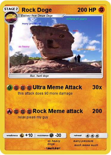 Pokémon Rock Doge - Ultra Meme Attack - My Pokemon Card