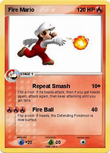 Pokémon Fire Mario 879 879 - Repeat Smash - My Pokemon Card
