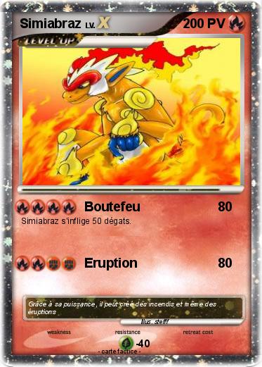 Pokémon Simiabraz 523 523 - Boutefeu - Ma carte Pokémon