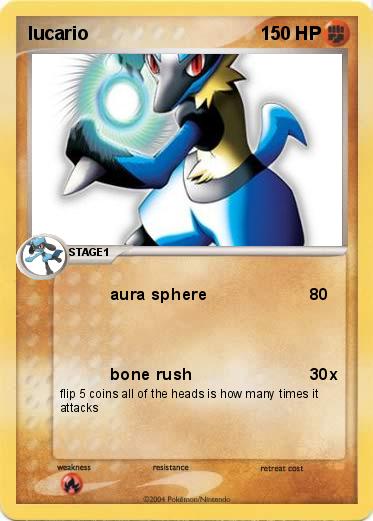 Pokémon lucario 972 972 - aura sphere - My Pokemon Card