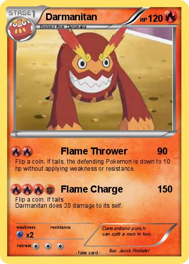 Pokémon Darmanitan 121 121 - Flame Thrower - My Pokemon Card